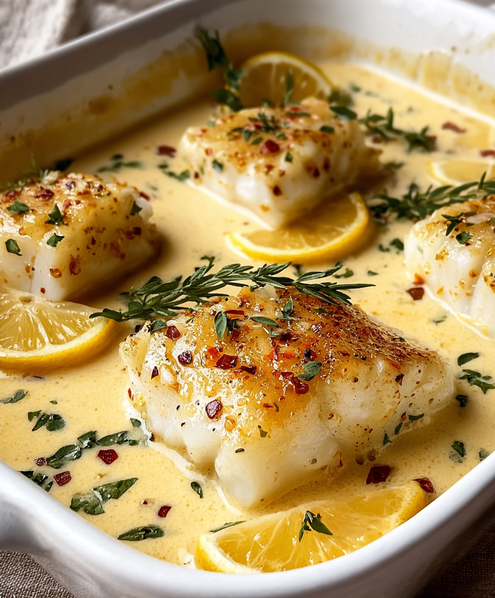 Baked Cod in Coconut Lemon Cream Sauce: A 20-Minute Tropical Escape ...